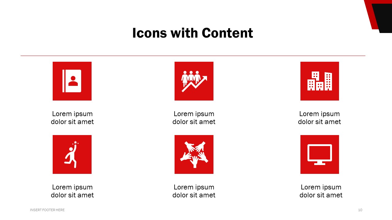 Colorblock PowerPoint Template 05 - Ruby + Citrine