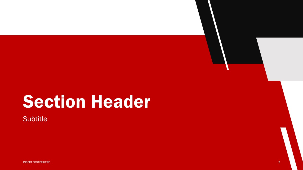 Colorblock PowerPoint Template 05 - Ruby + Citrine