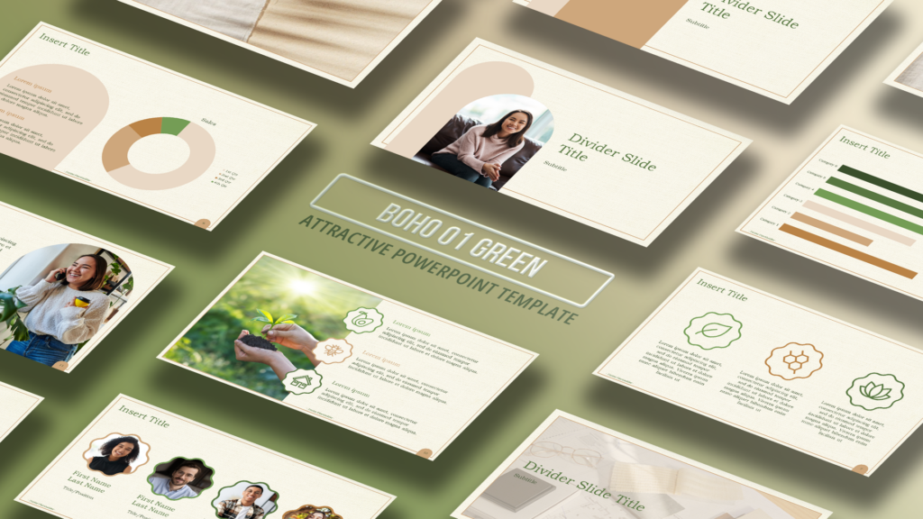 Boho PowerPoint Template 01 - Ruby + Citrine