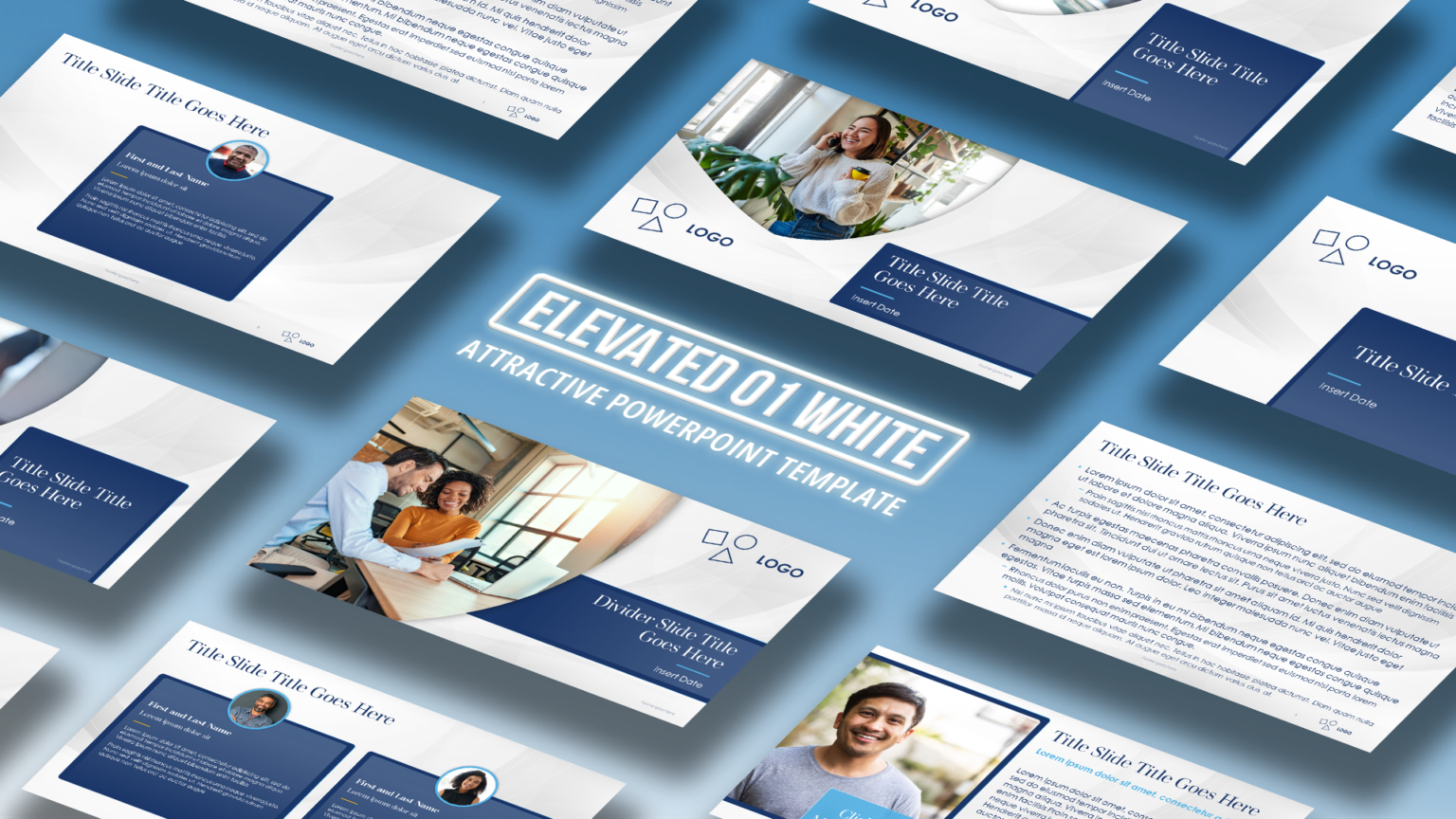 Elevated PowerPoint Template 01 - Ruby + Citrine