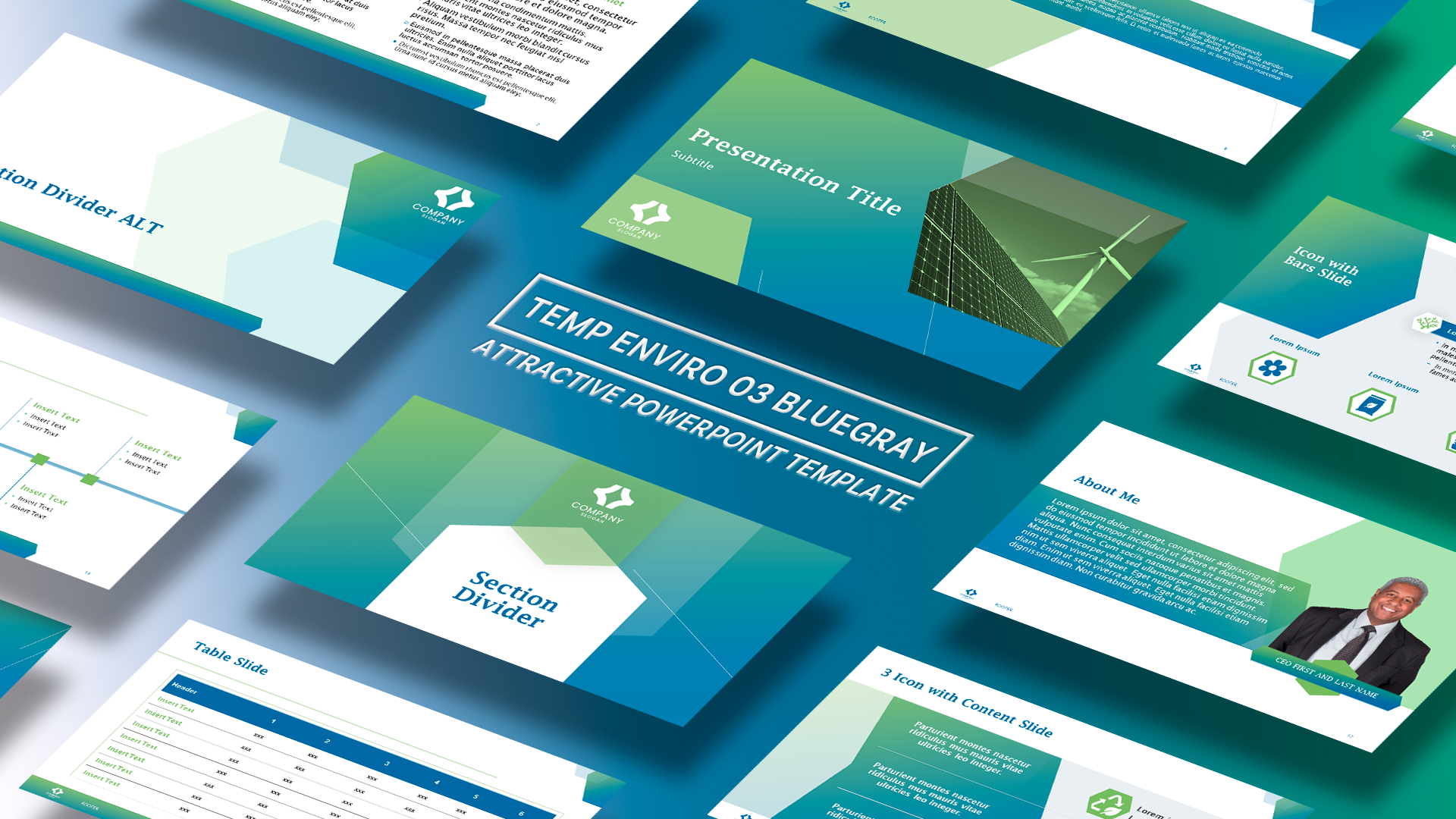 Enviro PowerPoint Template 03 - Ruby + Citrine